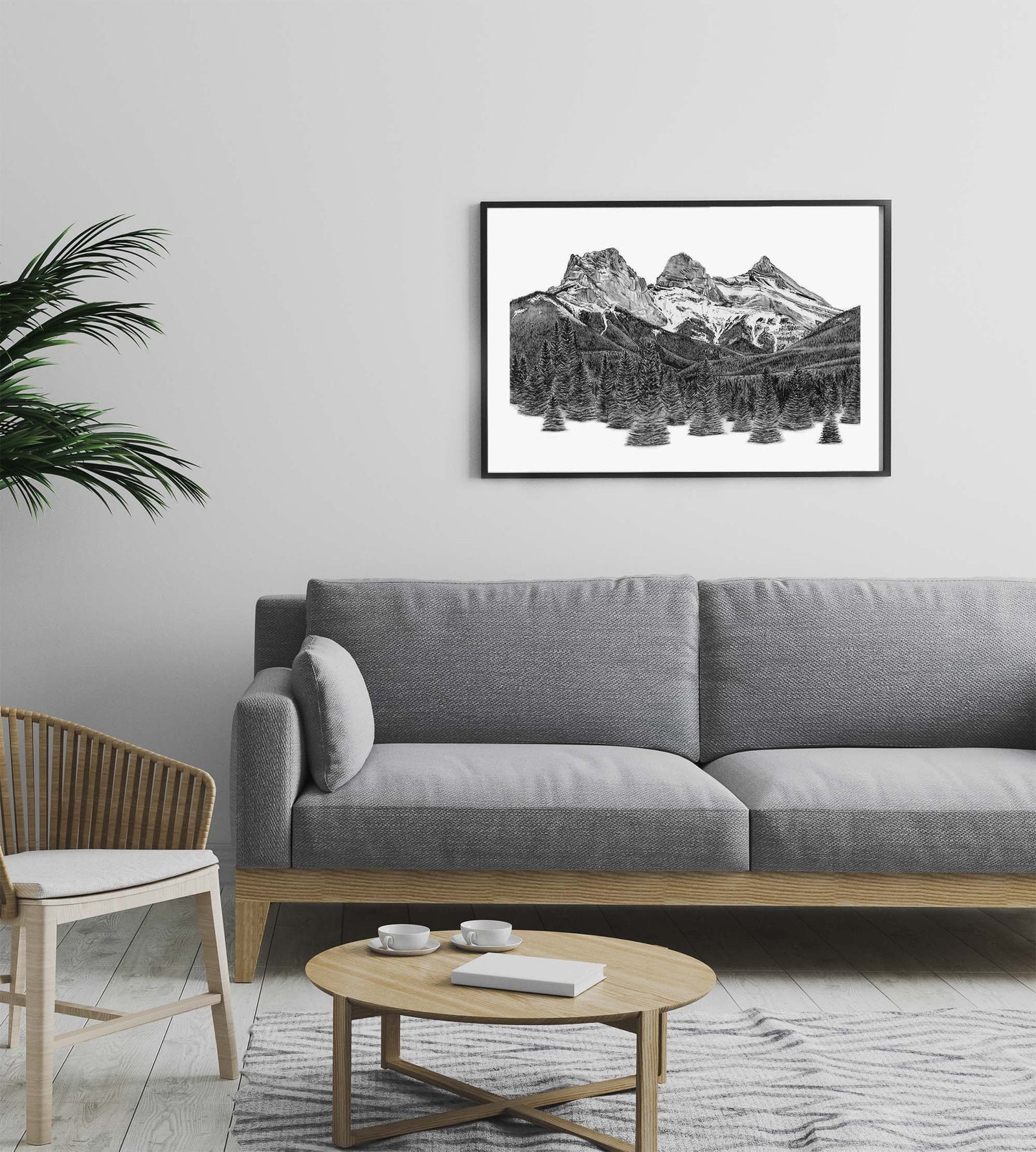 Three Sisters Poster | Canadian Artist | Pen On Paper Co